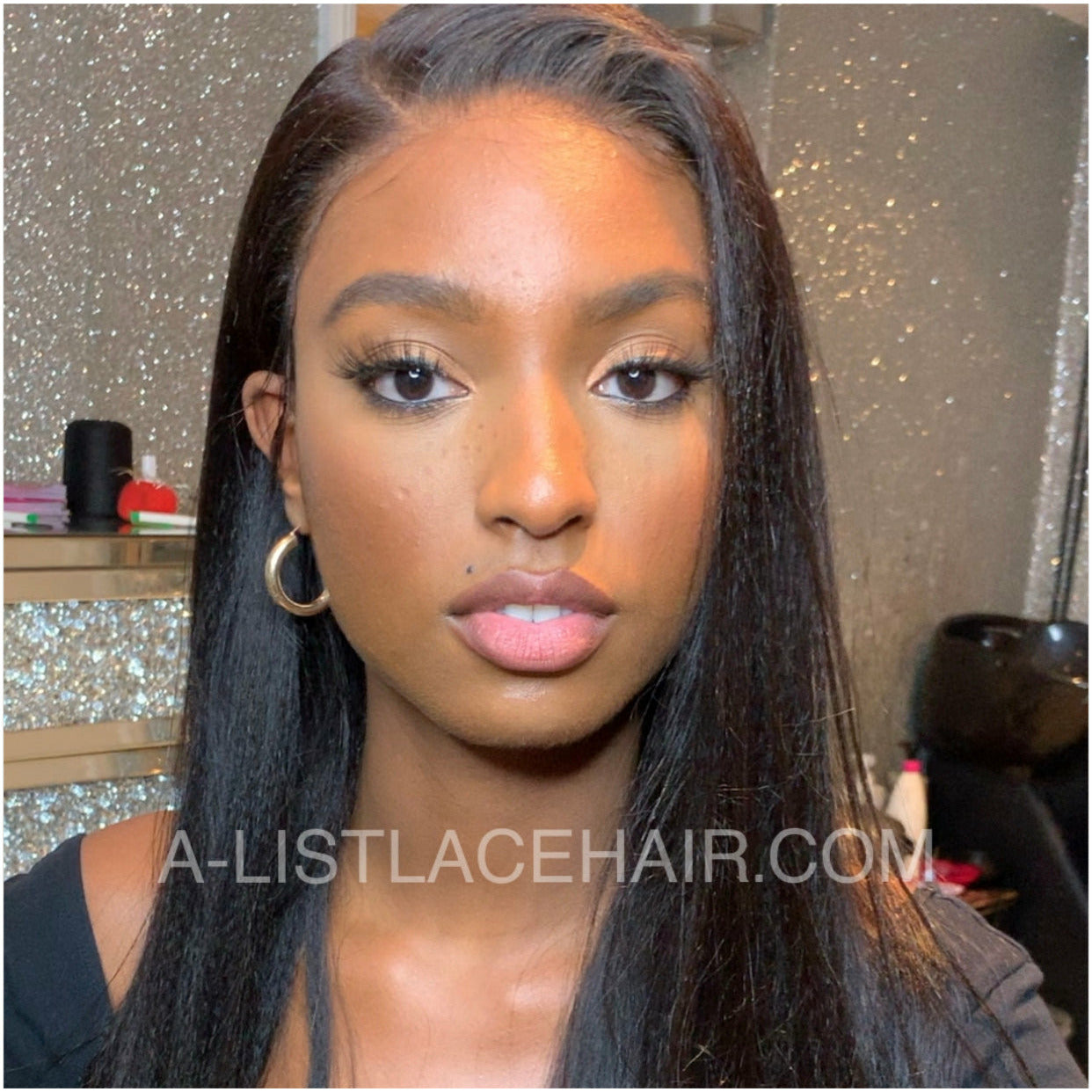 JASMAY Light Yaki Straight Glueless HD Lace Front Wig – Pre-Plucked 4C ...