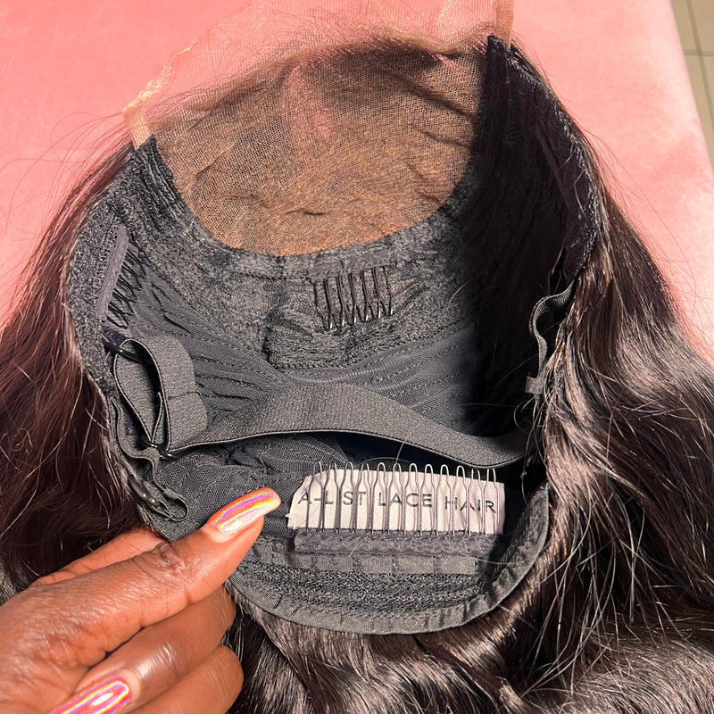 The ADA - 5x5 Closure Wig Invisible HD Lace Deep Wave Glueless Wig Hum ...