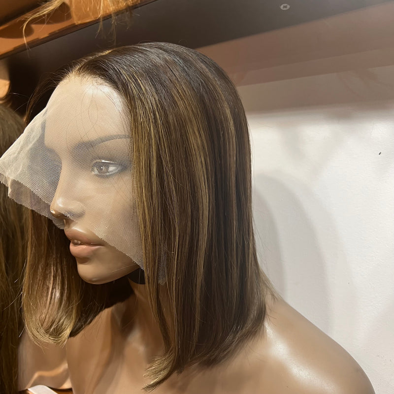 Luxury Brown Custom Colour - 10" inch Frontal Lace Wig - HD Lace N309 ...