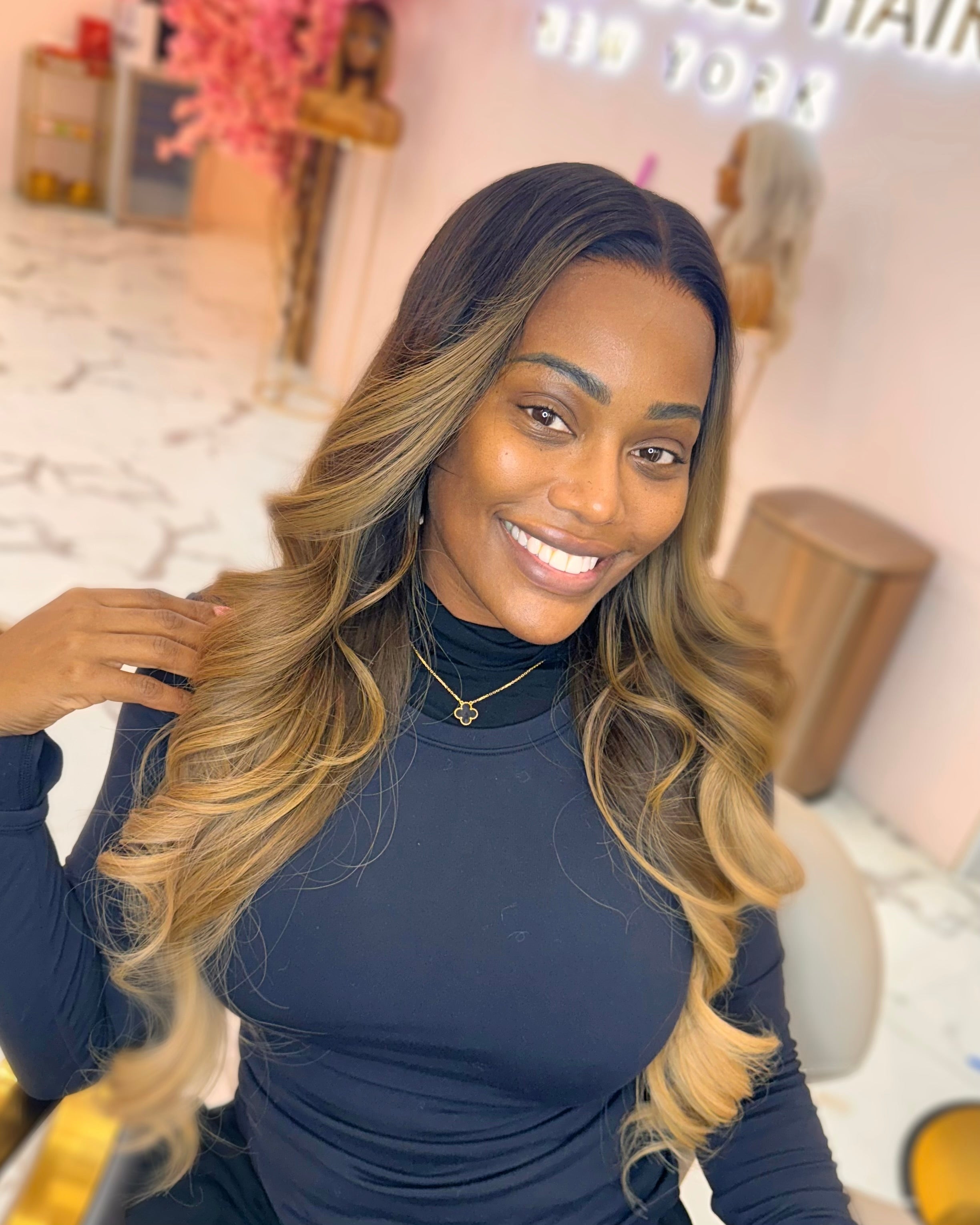 The CANDACE - Luxury Radiant Brown with Blonde Balayage - Body Wave Fr ...