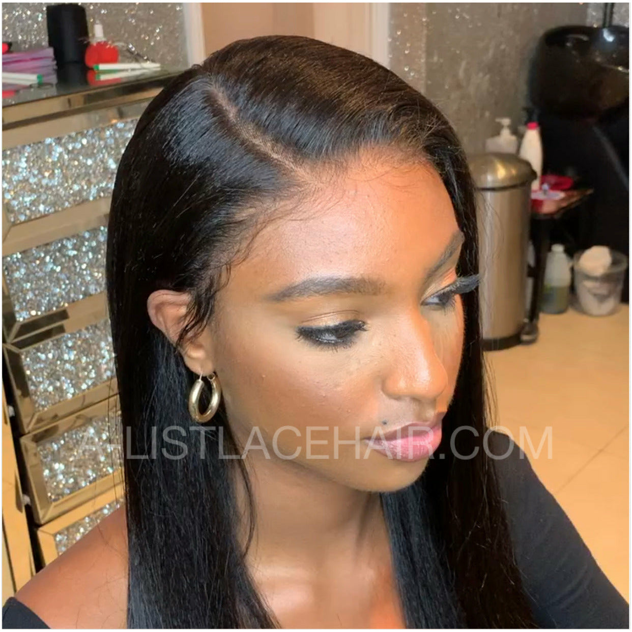 The JASMAY - Human Hair Light Yaki Straight 150% Density Glueless HD L ...