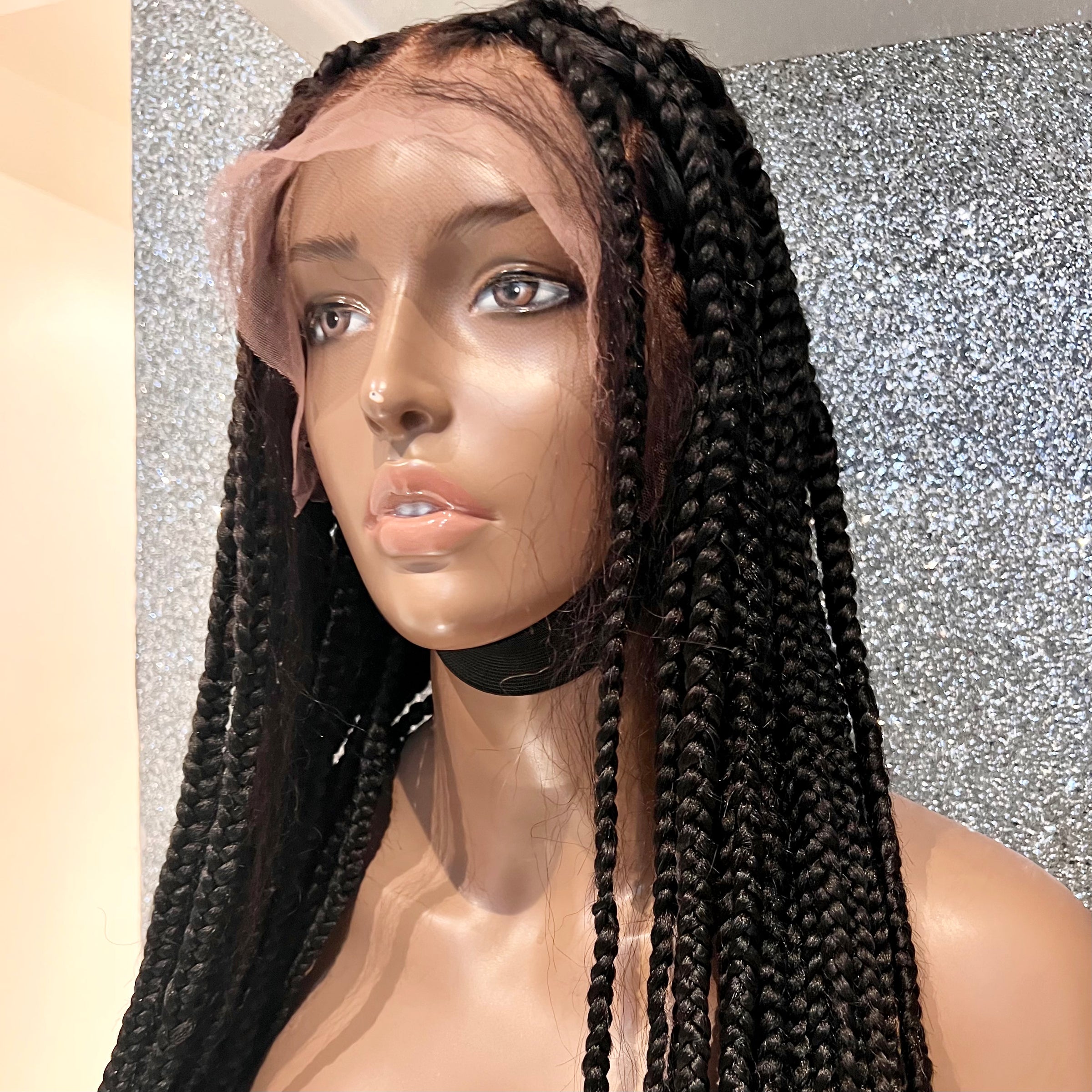 The CHIOMA - Knotless Box Braids - Glueless Lace Wig – A-List Lace Hair